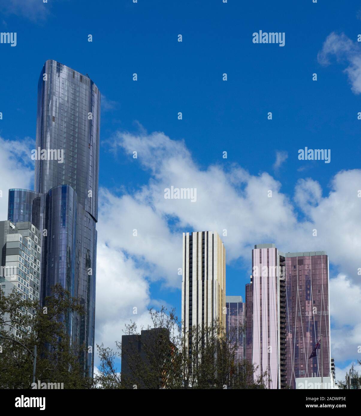 Residential apartment towers and skyscrapers in Melbourne Victoria ...