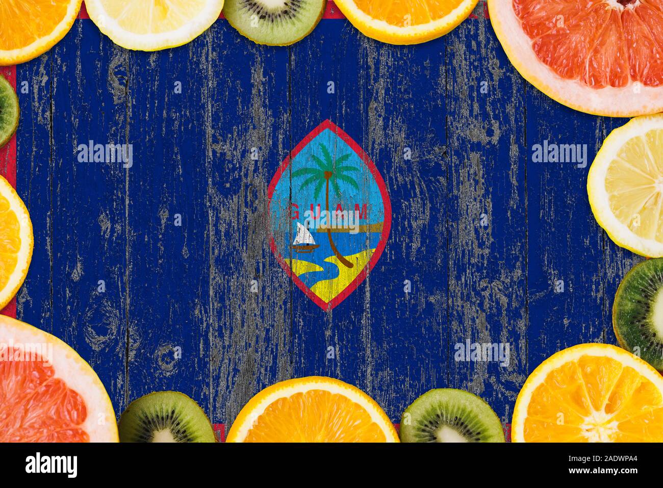 Guam food concept. Fresh fruits from traditional gardens. Cooking ...