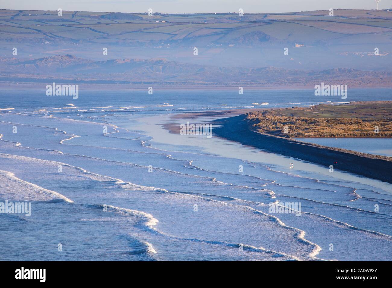 Winter swell arrives at Westward Ho ! Beach in North Devon. Surfers ...