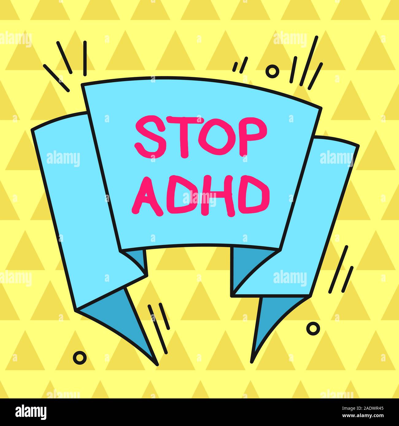 Writing note showing Stop Adhd. Business concept for Put at end the ...