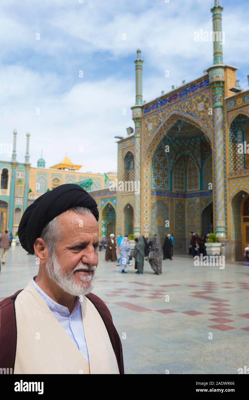 Imam in the main courtyard, Hazrat-e Masumeh, Shrine of Fatima al ...