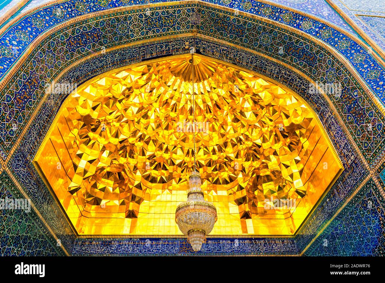 Golden Muquarna, Ceiling, Hazrat-e Masumeh, Shrine of Fatima al-masumeh ...