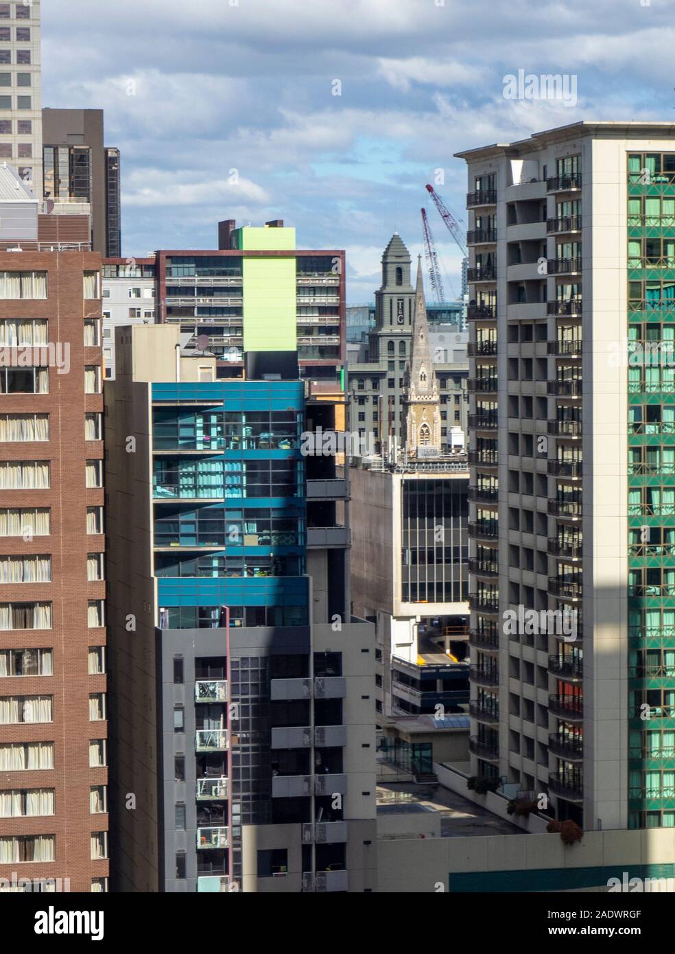 High rise office and residential towers in the CBD of Melbourne ...