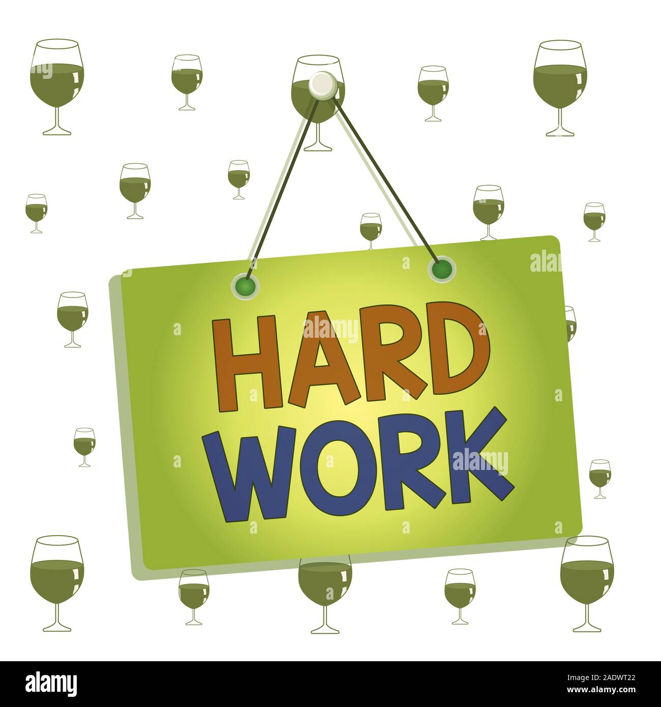 Text sign showing Hard Work. Business photo showcasing always putting a ...