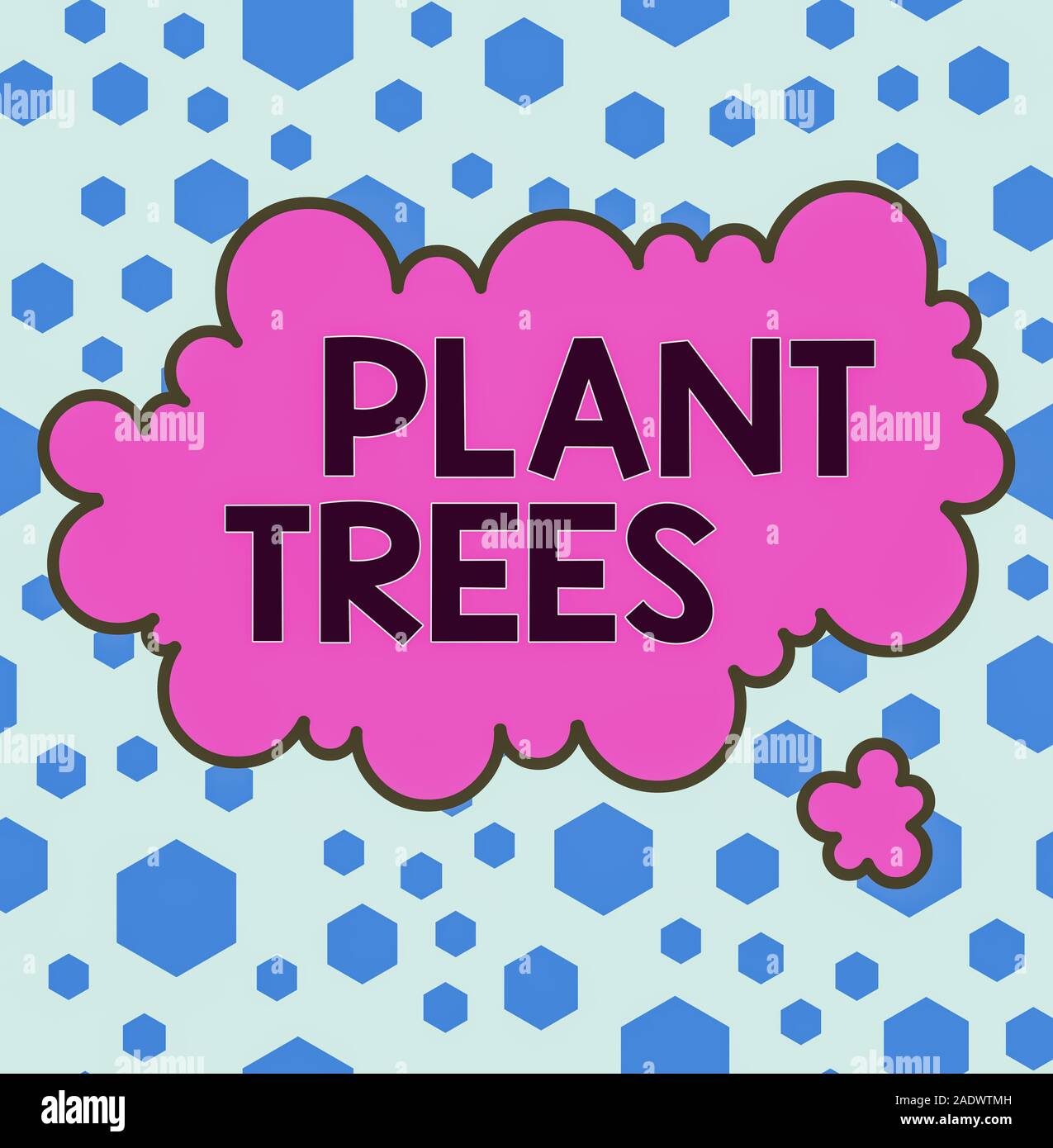 Handwriting text Plant Trees. Conceptual photo process of planting a ...