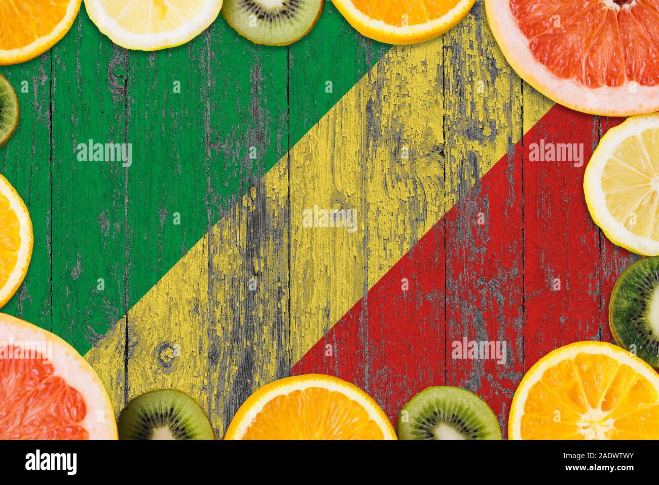 Republic Of The Congo food concept. Fresh fruits from traditional ...