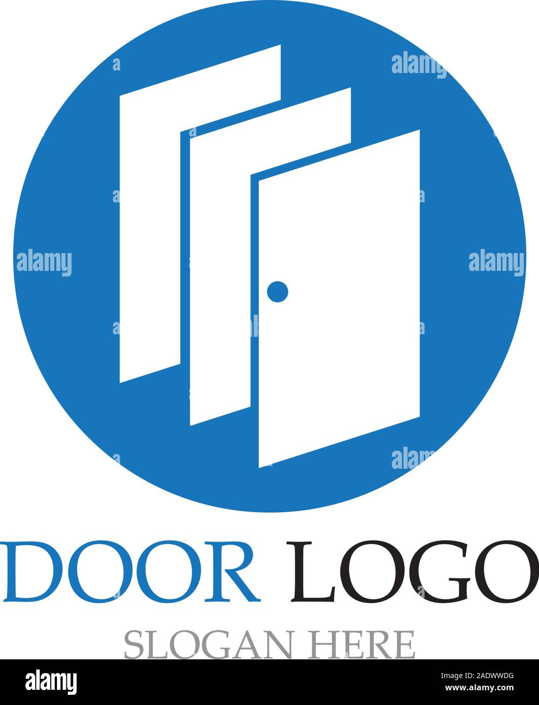 door logo for home and building vector Stock Vector Image & Art - Alamy