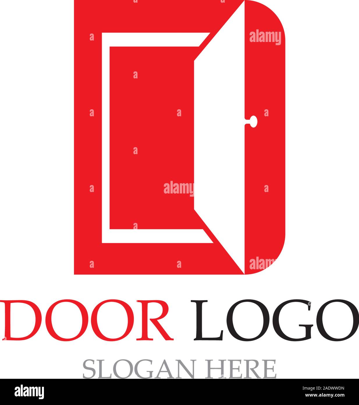 door logo for home and building vector Stock Vector Image & Art - Alamy