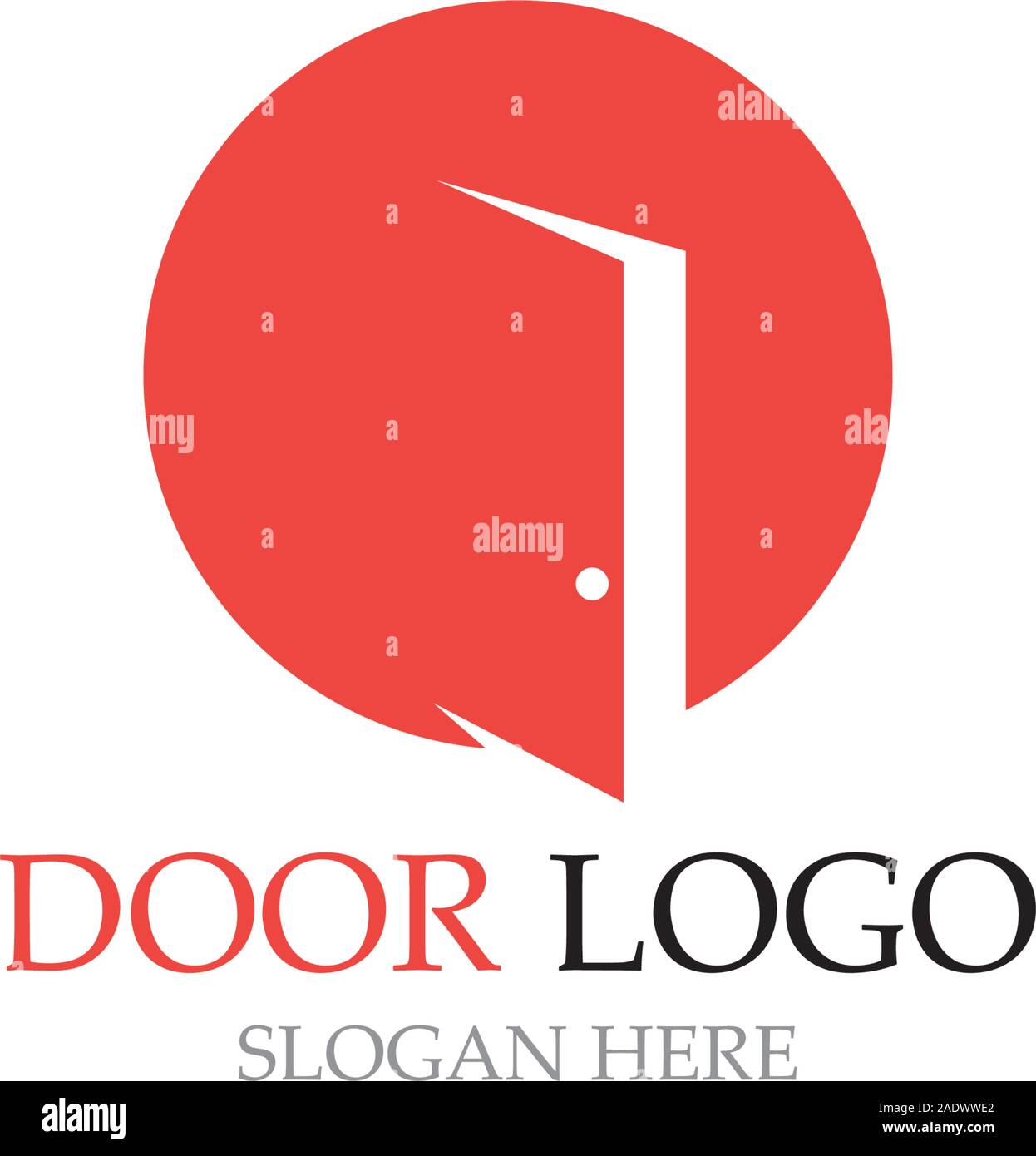 door logo for home and building vector Stock Vector Image & Art - Alamy