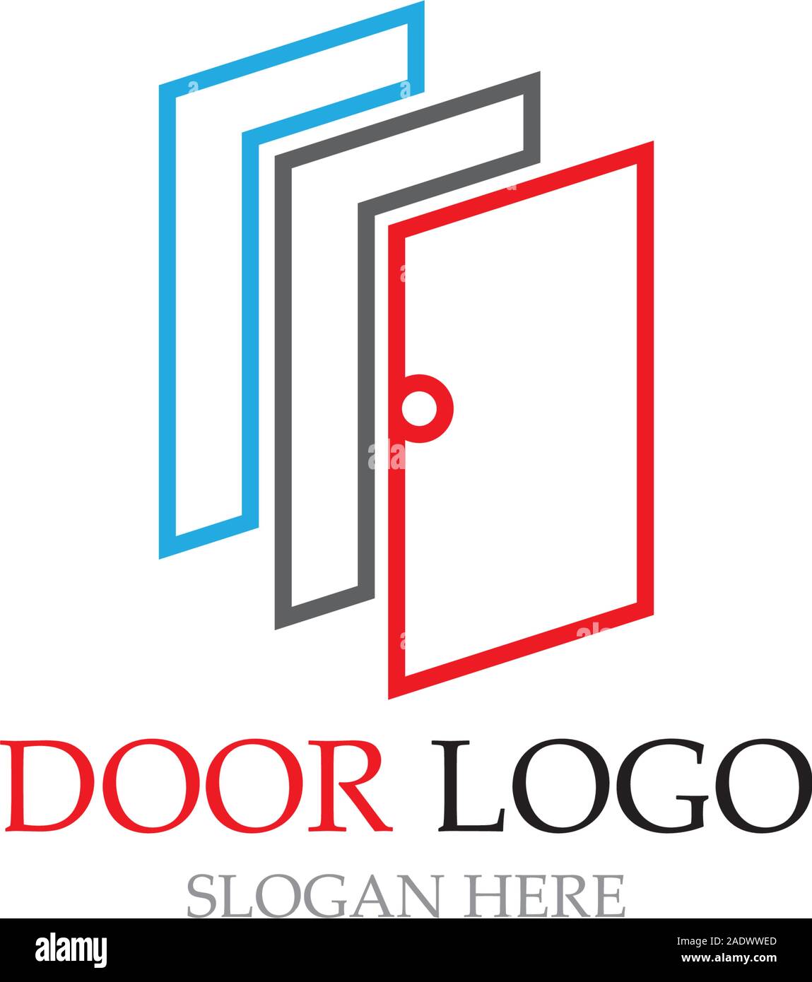 door logo for home and building vector Stock Vector Image & Art - Alamy