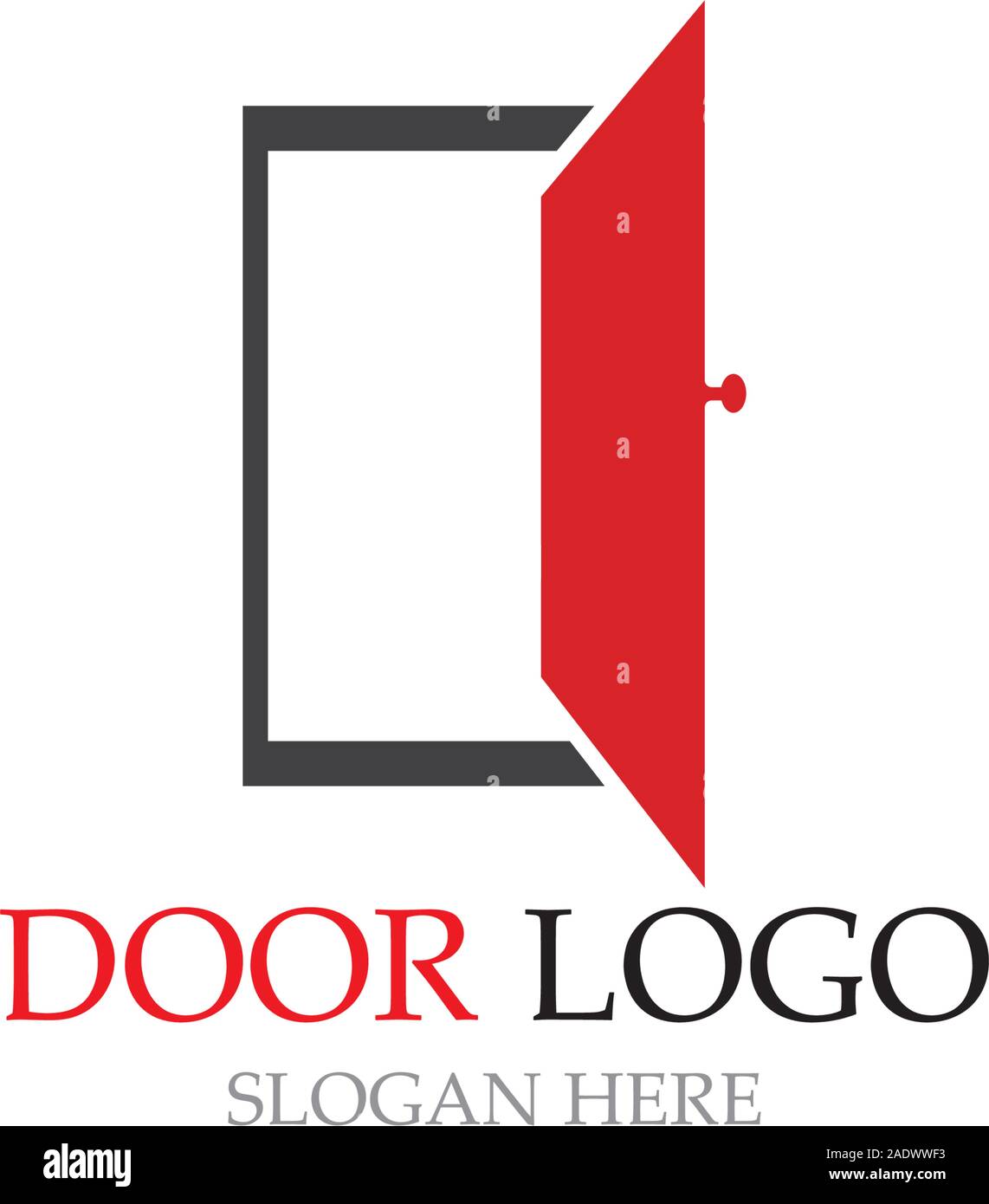 door logo for home and building vector Stock Vector Image & Art - Alamy