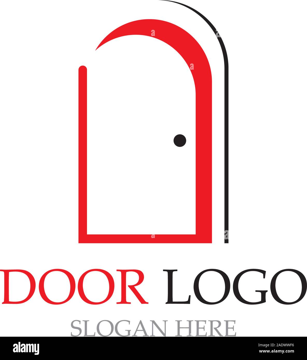 door logo for home and building vector Stock Vector Image & Art - Alamy