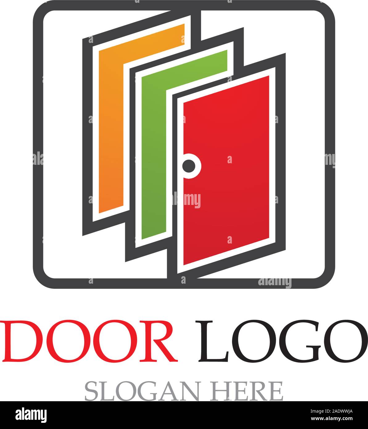 door logo for home and building vector Stock Vector Image & Art - Alamy