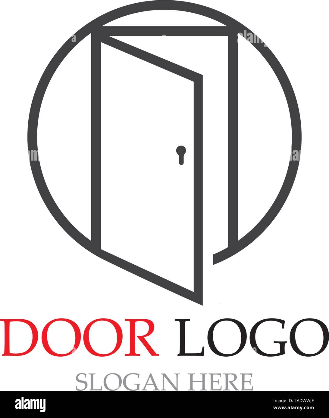 door logo for home and building vector Stock Vector Image & Art - Alamy