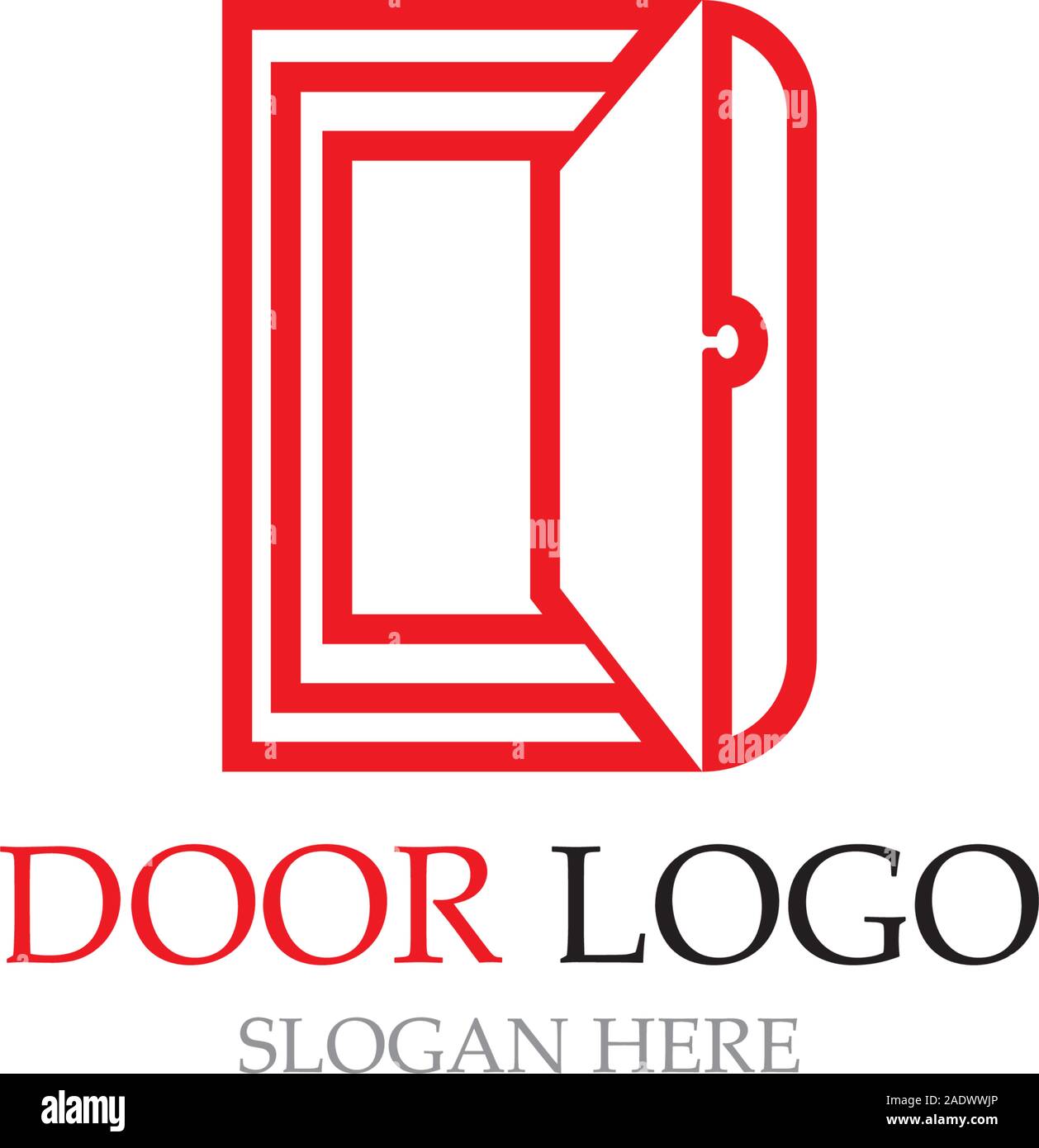door logo for home and building vector Stock Vector Image & Art - Alamy