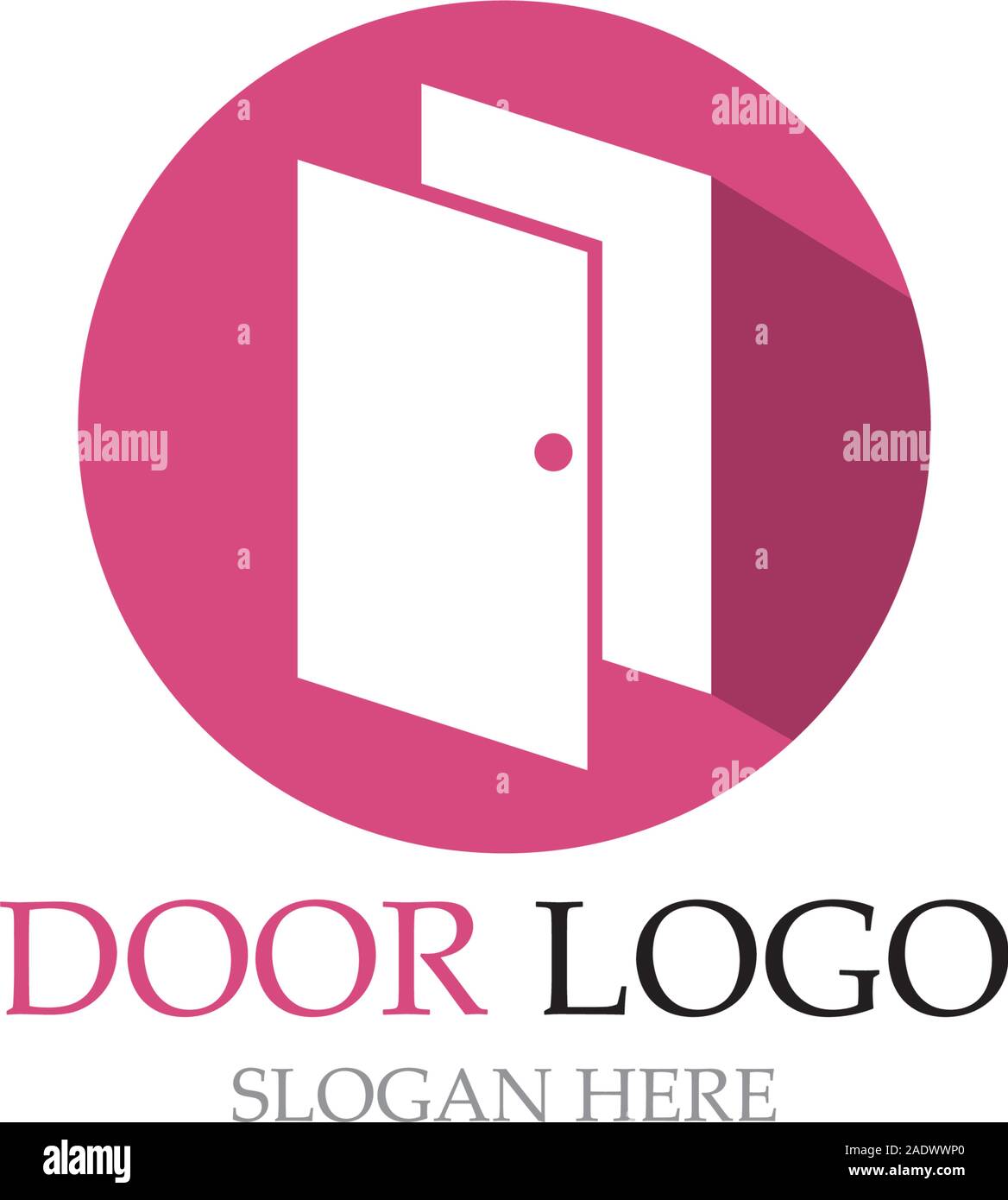door logo for home and building vector Stock Vector Image & Art - Alamy