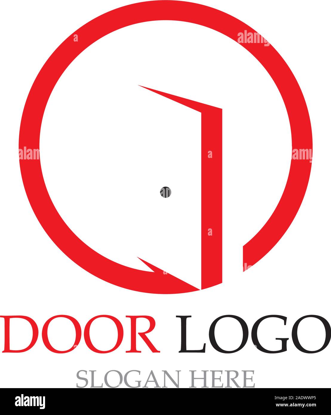 door logo for home and building vector Stock Vector Image & Art - Alamy