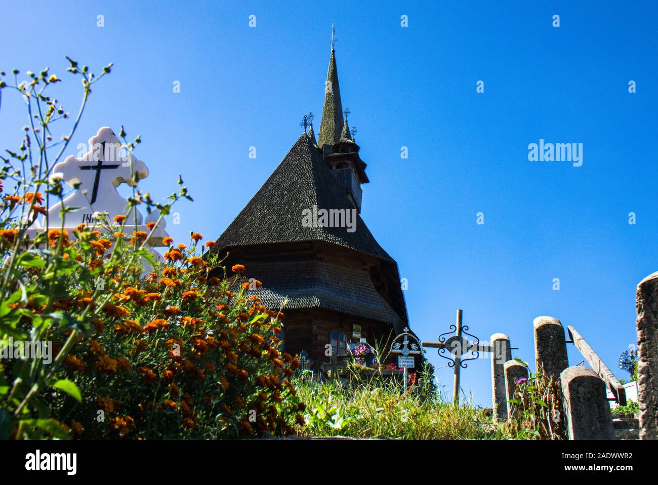 The Unesco wooden church from Budesti (Maramures/Transylvania/Romania ...