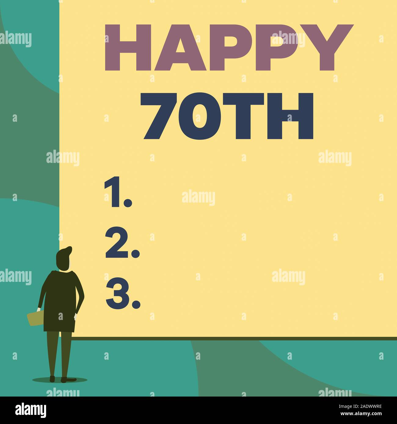 Writing note showing Happy 70Th. Business concept for a joyful occasion ...