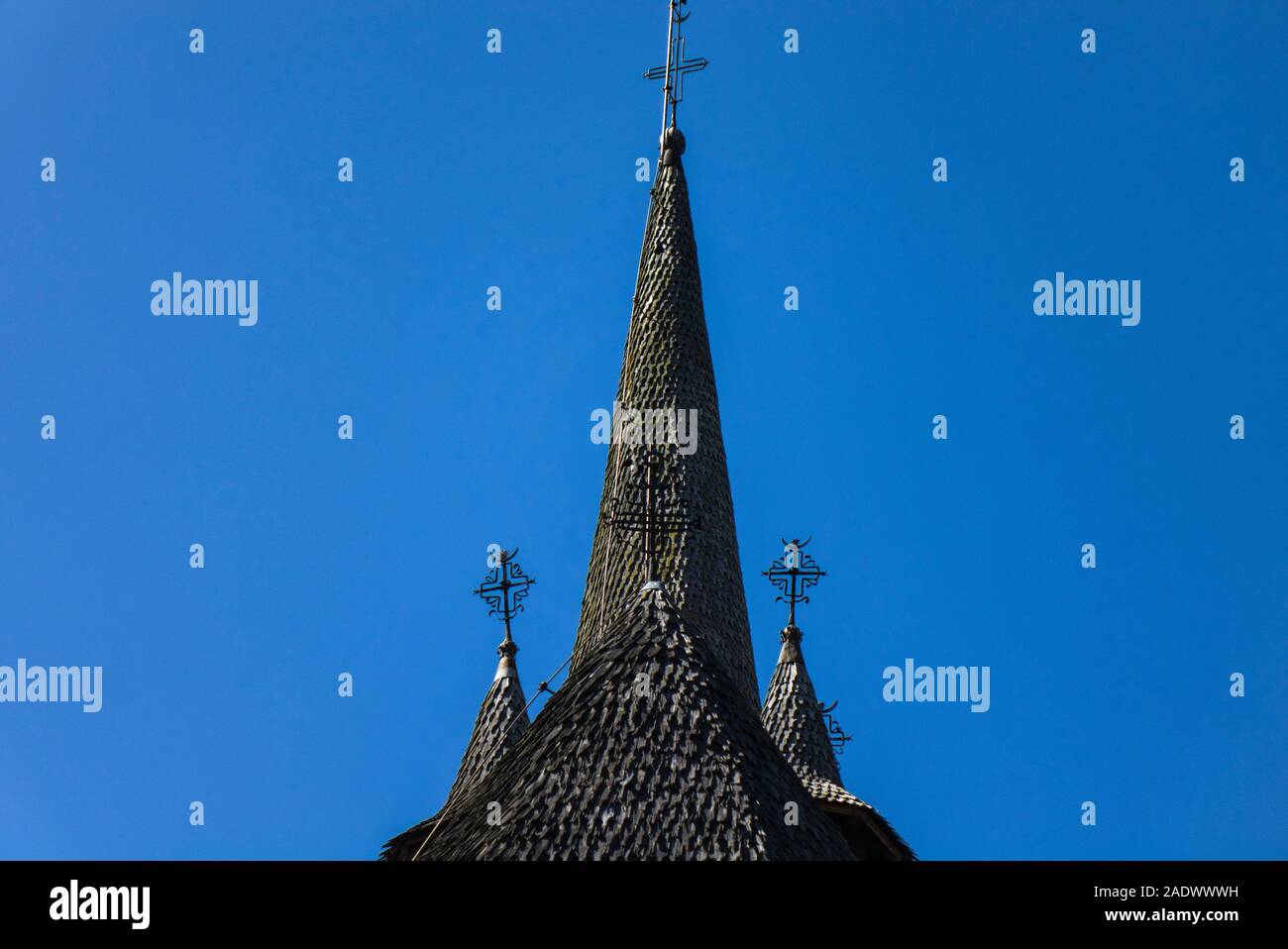The Unesco wooden church from Budesti (Maramures/Transylvania/Romania ...