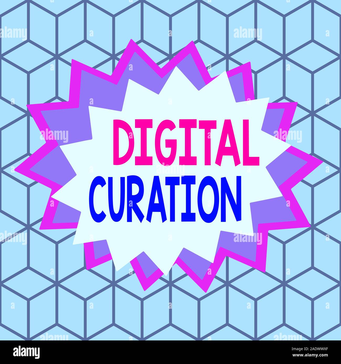 Text sign showing Digital Curation. Business photo showcasing ...