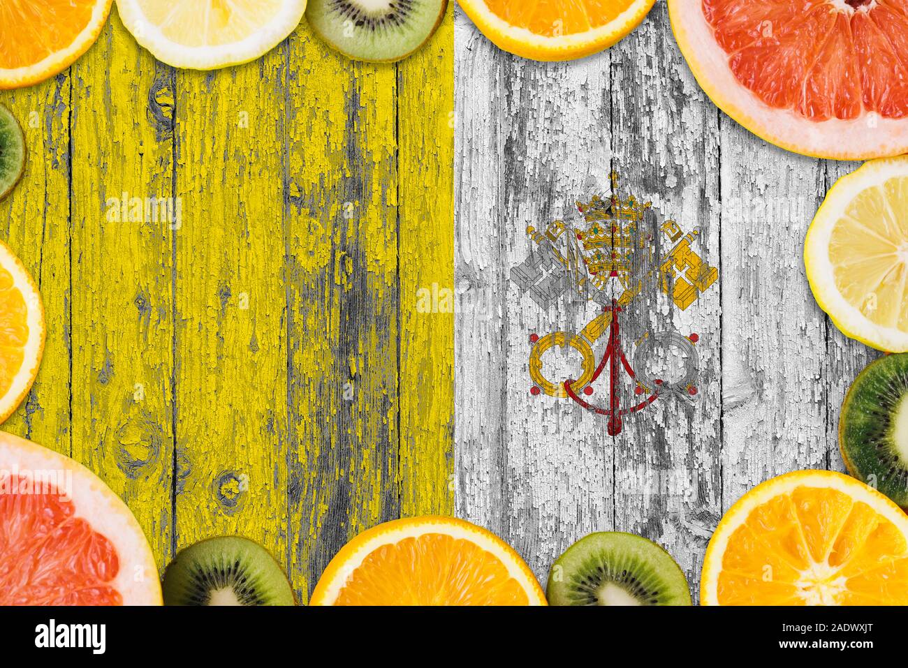 Vatican City food concept. Fresh fruits from traditional gardens ...