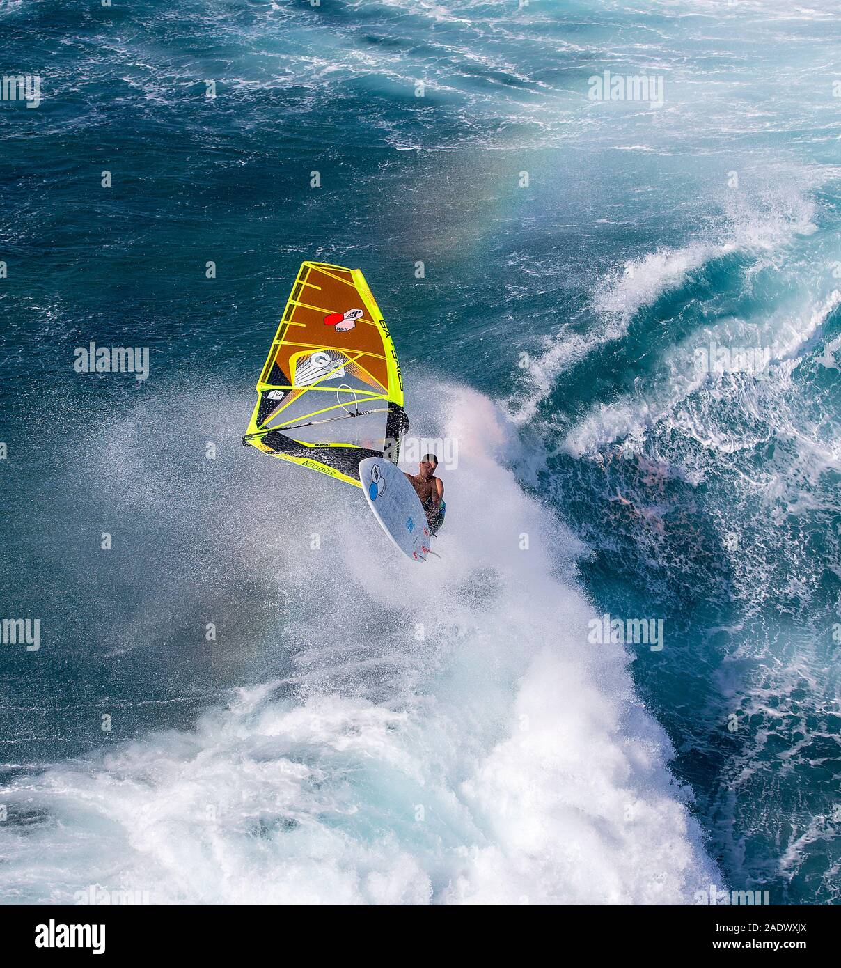 Windsurfing Maui Hawaii Stock Photo - Alamy