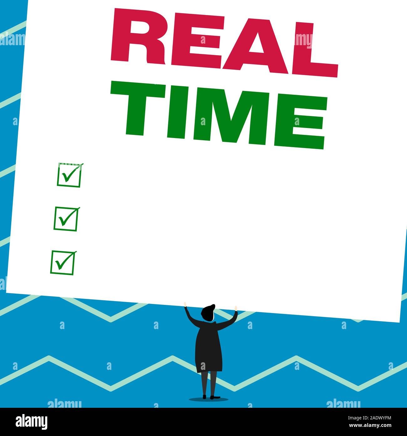 Handwriting text writing Real Time. Conceptual photo the actual time ...