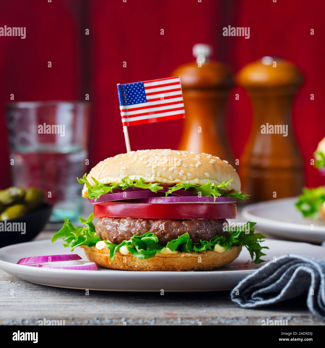 American beef flag hi-res stock photography and images - Alamy