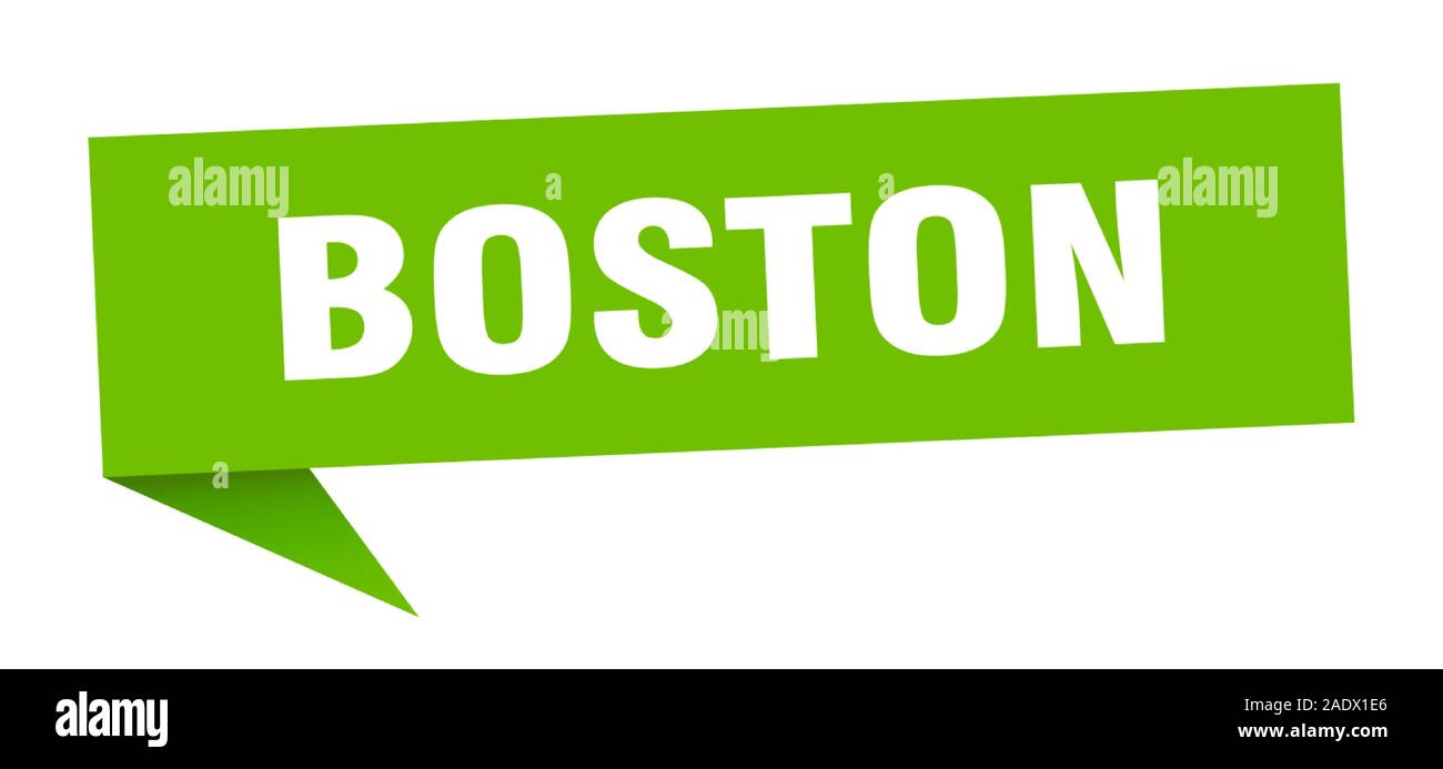 Boston sticker. Green Boston signpost pointer sign Stock Vector Image ...