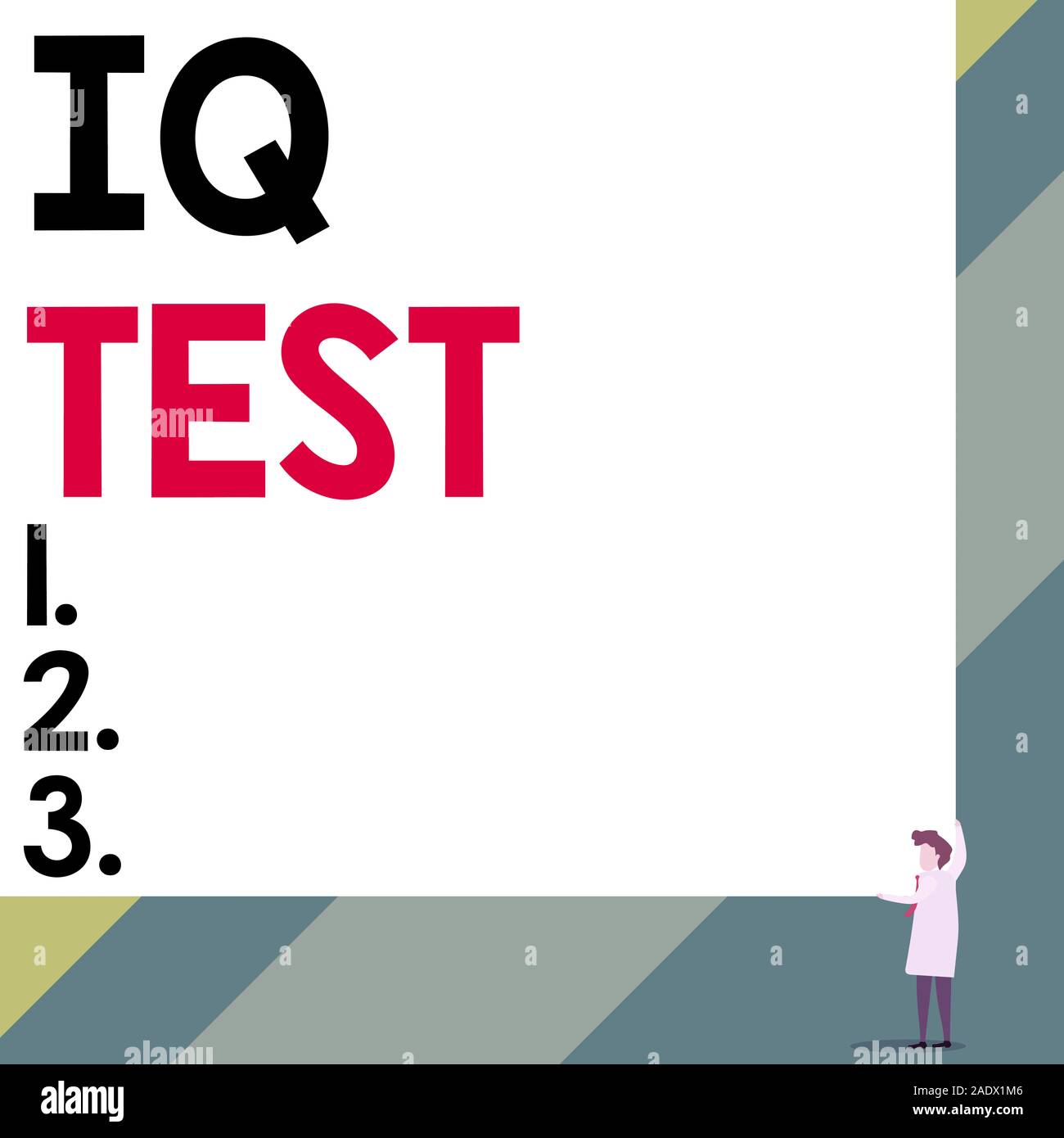 Handwriting text Iq Test. Conceptual photo attempt to measure your ...