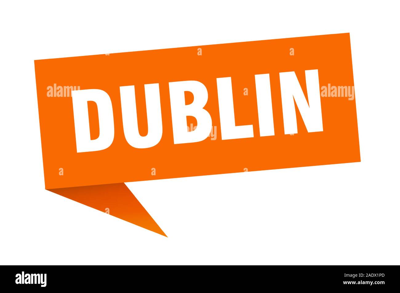 Dublin sticker. Orange Dublin signpost pointer sign Stock Vector Image ...