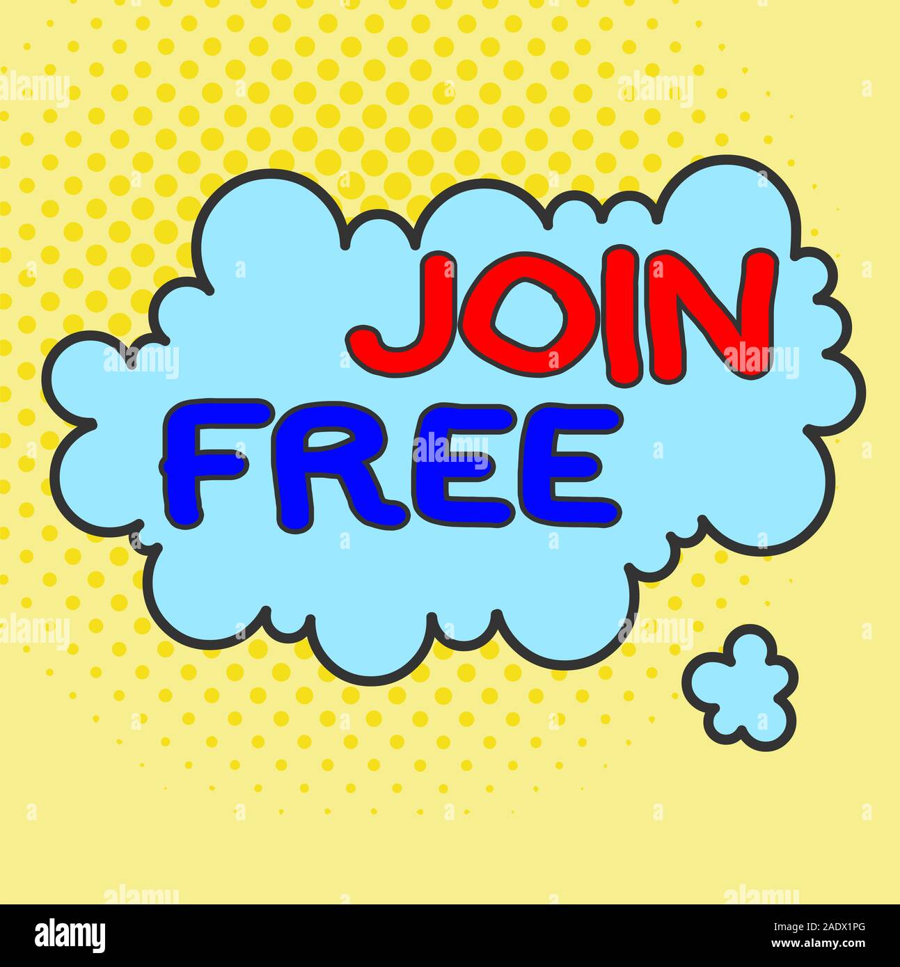 Word writing text Join Free. Business photo showcasing the act or an ...