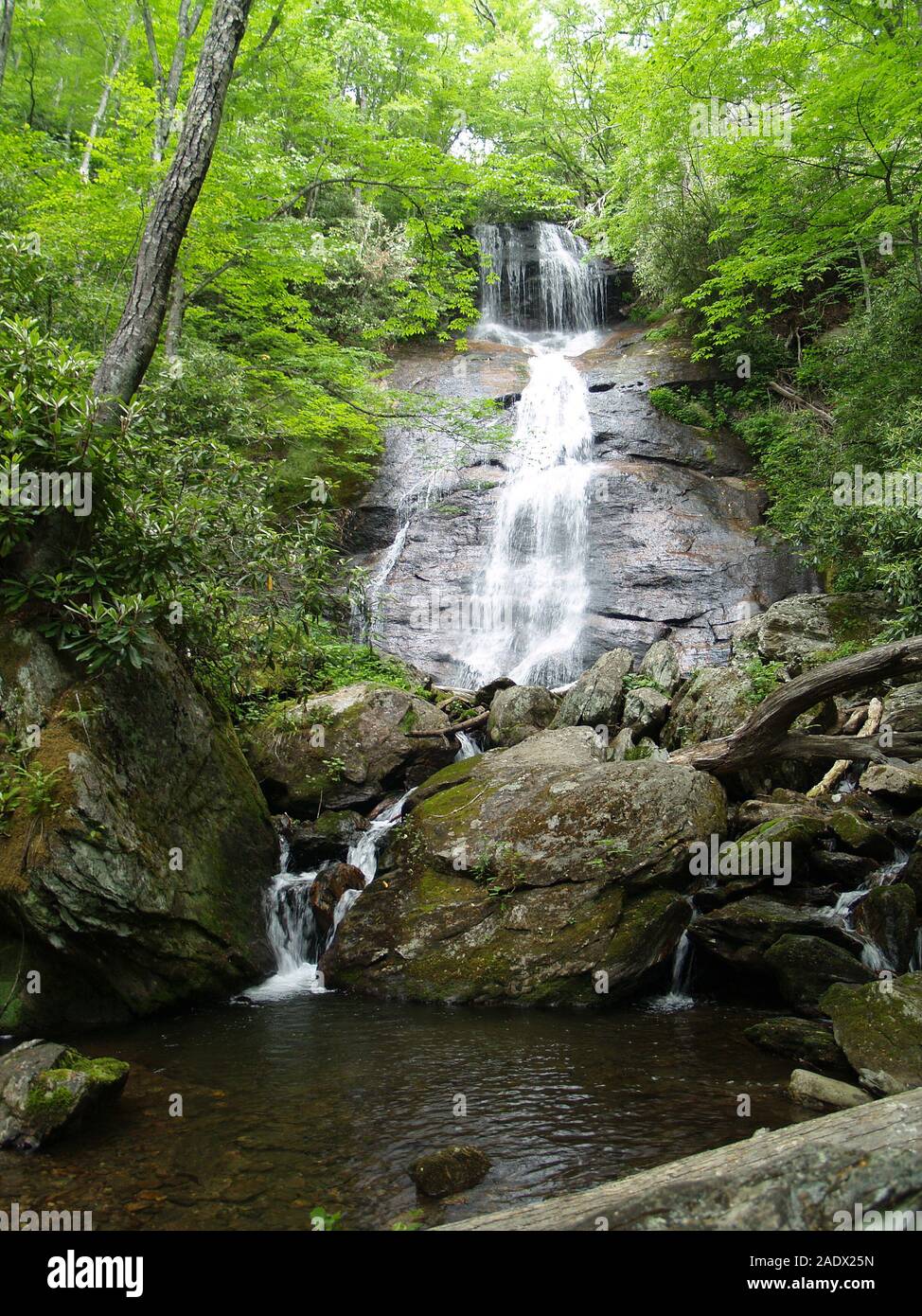 Waterfall,Blue Ridge Mountains Stock Photo - Alamy