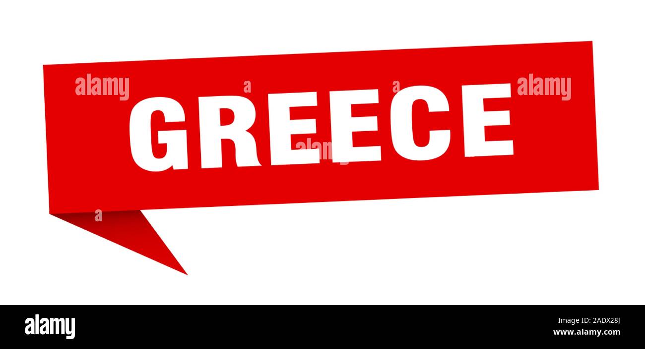 Greece sticker. Red Greece signpost pointer sign Stock Vector Image ...