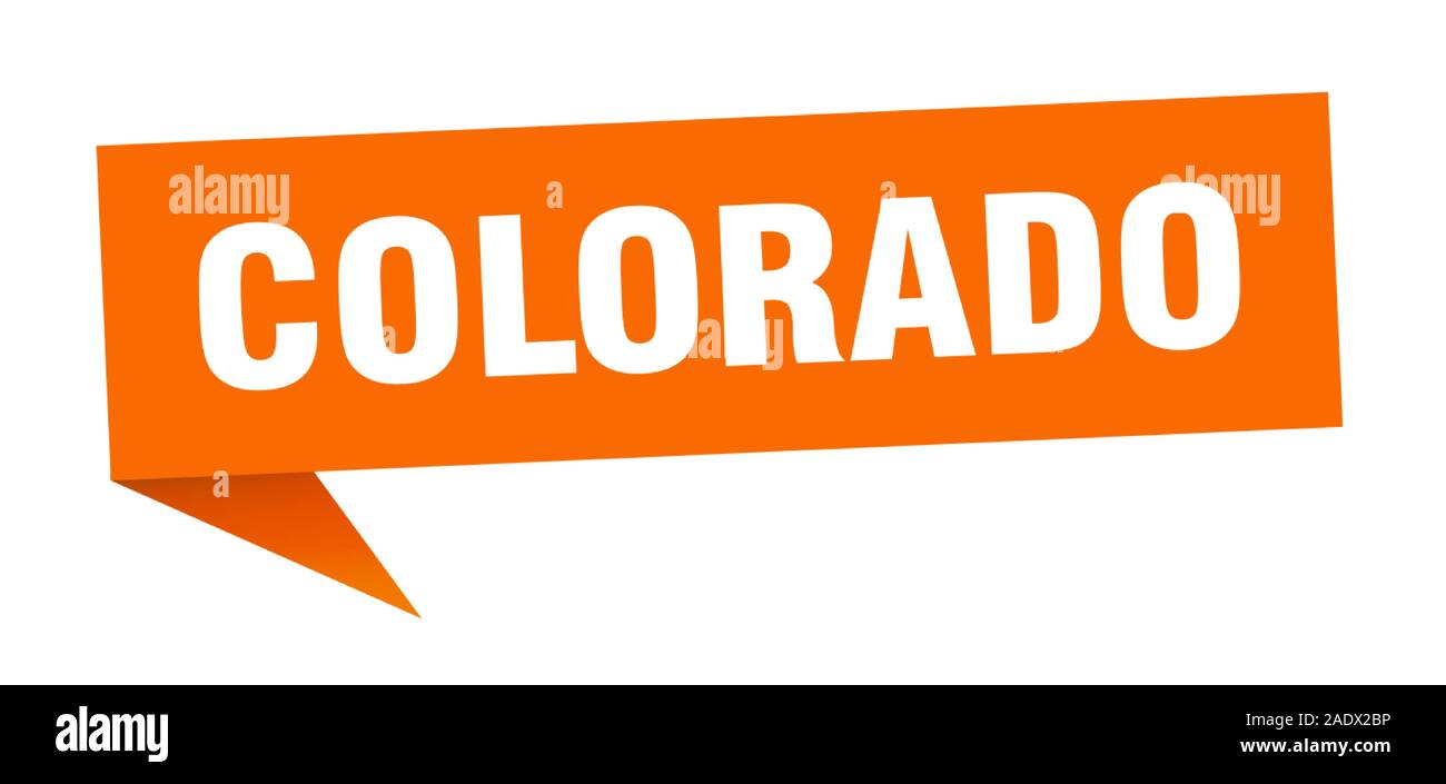 Colorado sticker. Orange Colorado signpost pointer sign Stock Vector ...