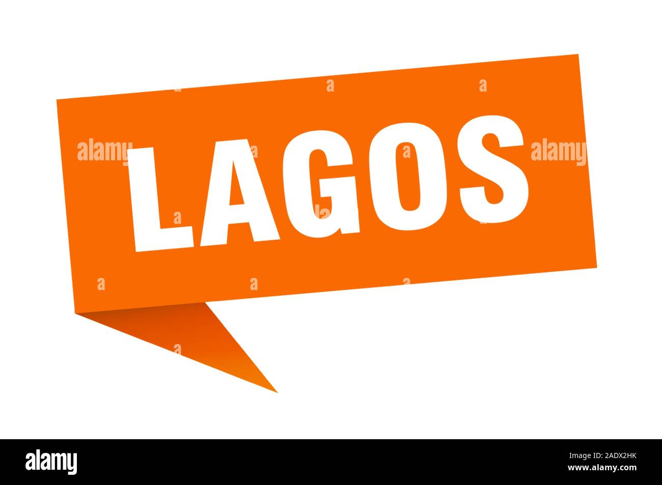 Lagos sticker. Orange Lagos signpost pointer sign Stock Vector Image ...