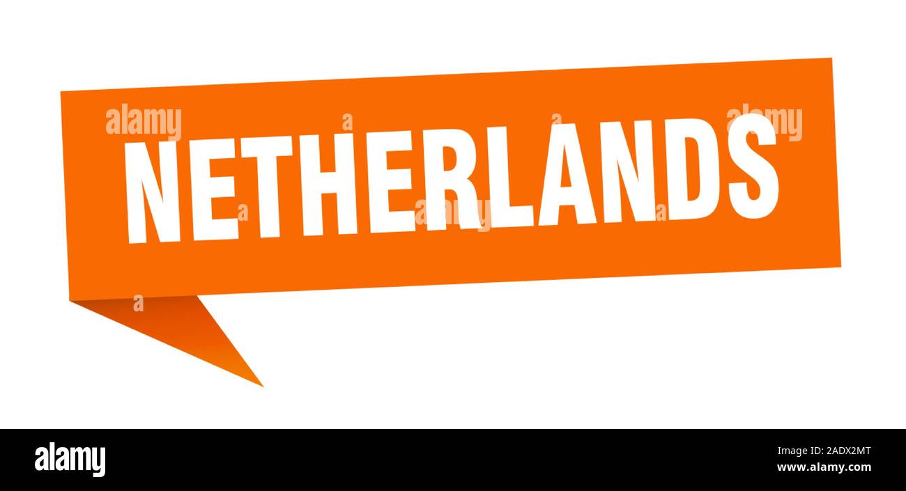 Netherlands sticker. Orange Netherlands signpost pointer sign Stock ...