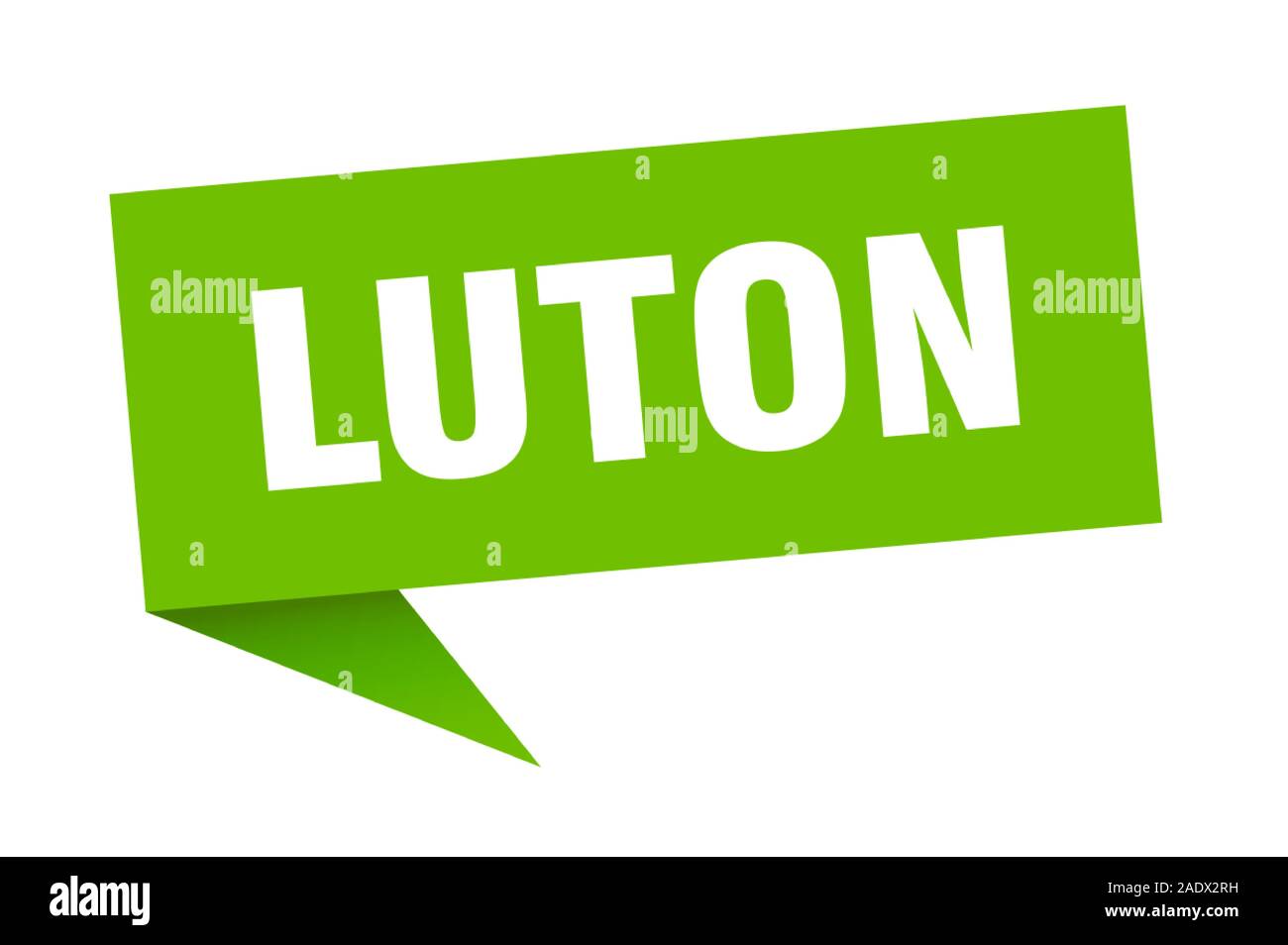 Luton sticker. Green Luton signpost pointer sign Stock Vector Image ...
