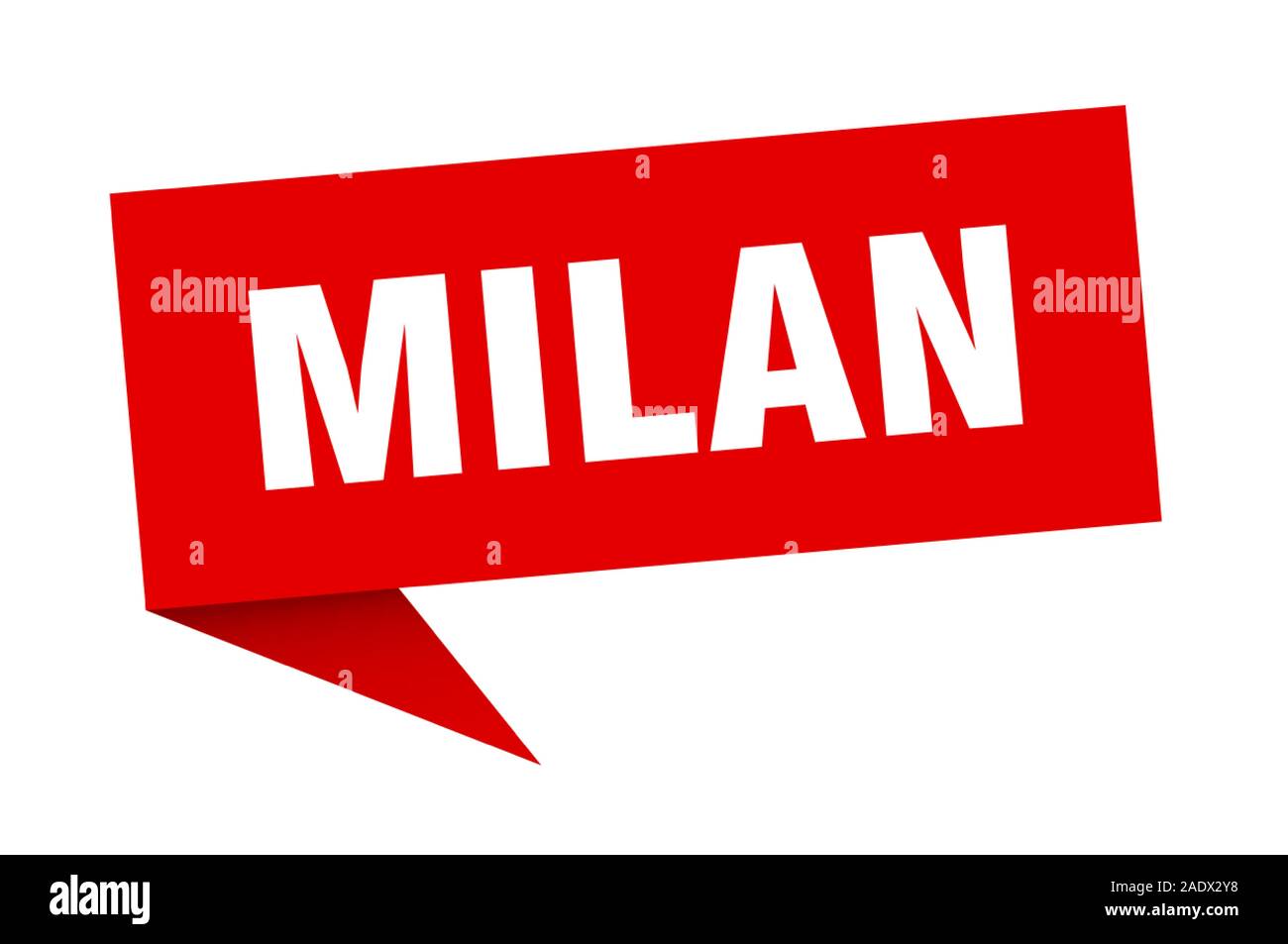 Milan sticker. Red Milan signpost pointer sign Stock Vector Image & Art ...