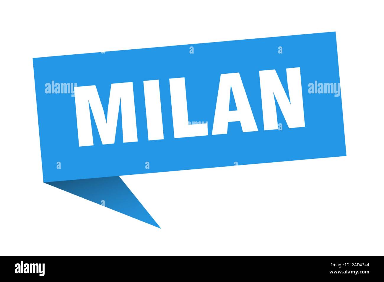 Milan sticker. Blue Milan signpost pointer sign Stock Vector Image ...