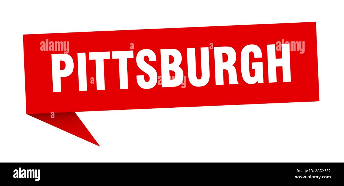 Pittsburgh sticker. Red Pittsburgh signpost pointer sign Stock Vector ...