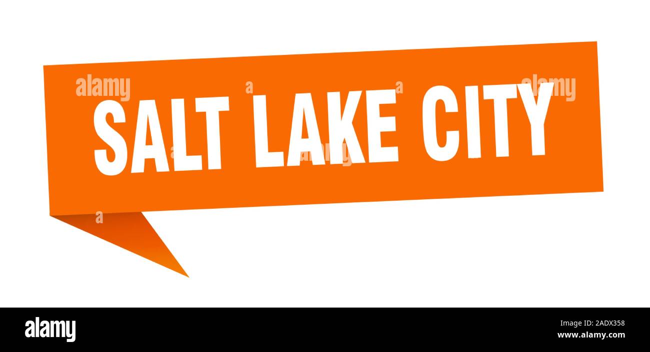 Salt Lake City sticker. Orange Salt Lake City signpost pointer sign ...