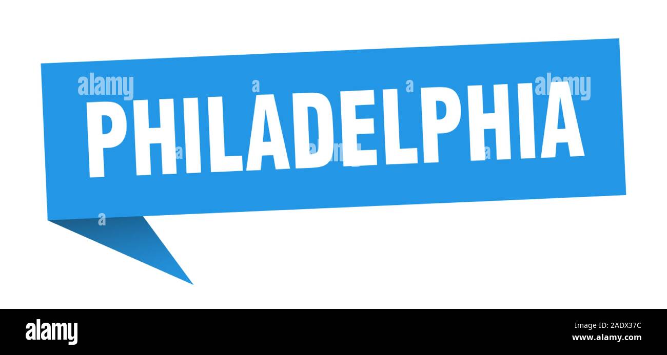 Philadelphia sticker. Blue Philadelphia signpost pointer sign Stock ...