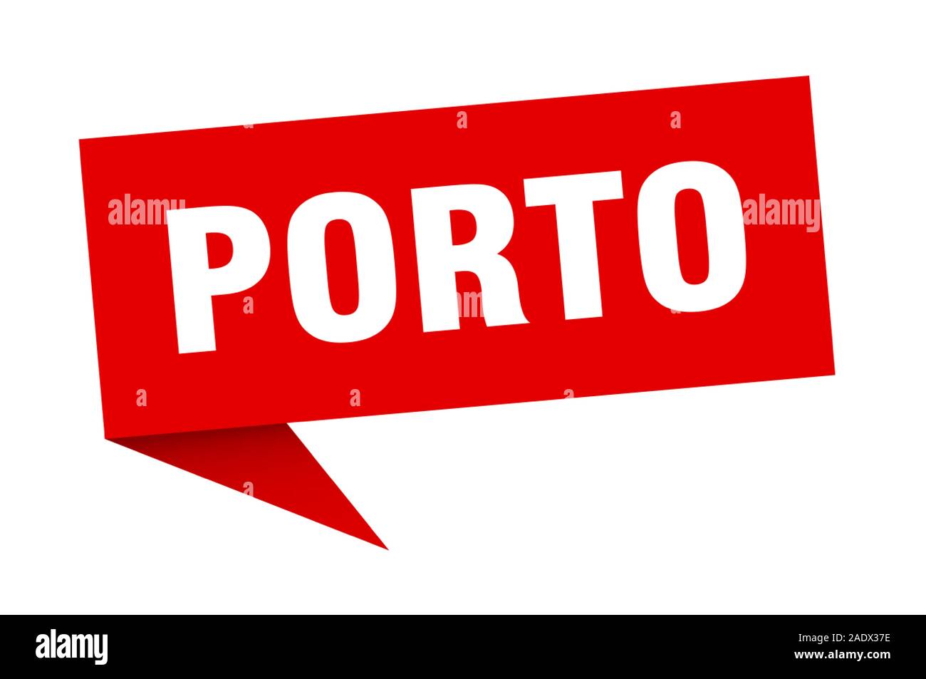 Porto sticker. Red Porto signpost pointer sign Stock Vector Image & Art ...