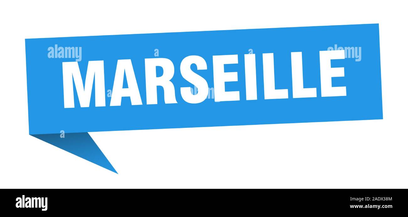 Marseille sticker. Blue Marseille signpost pointer sign Stock Vector ...