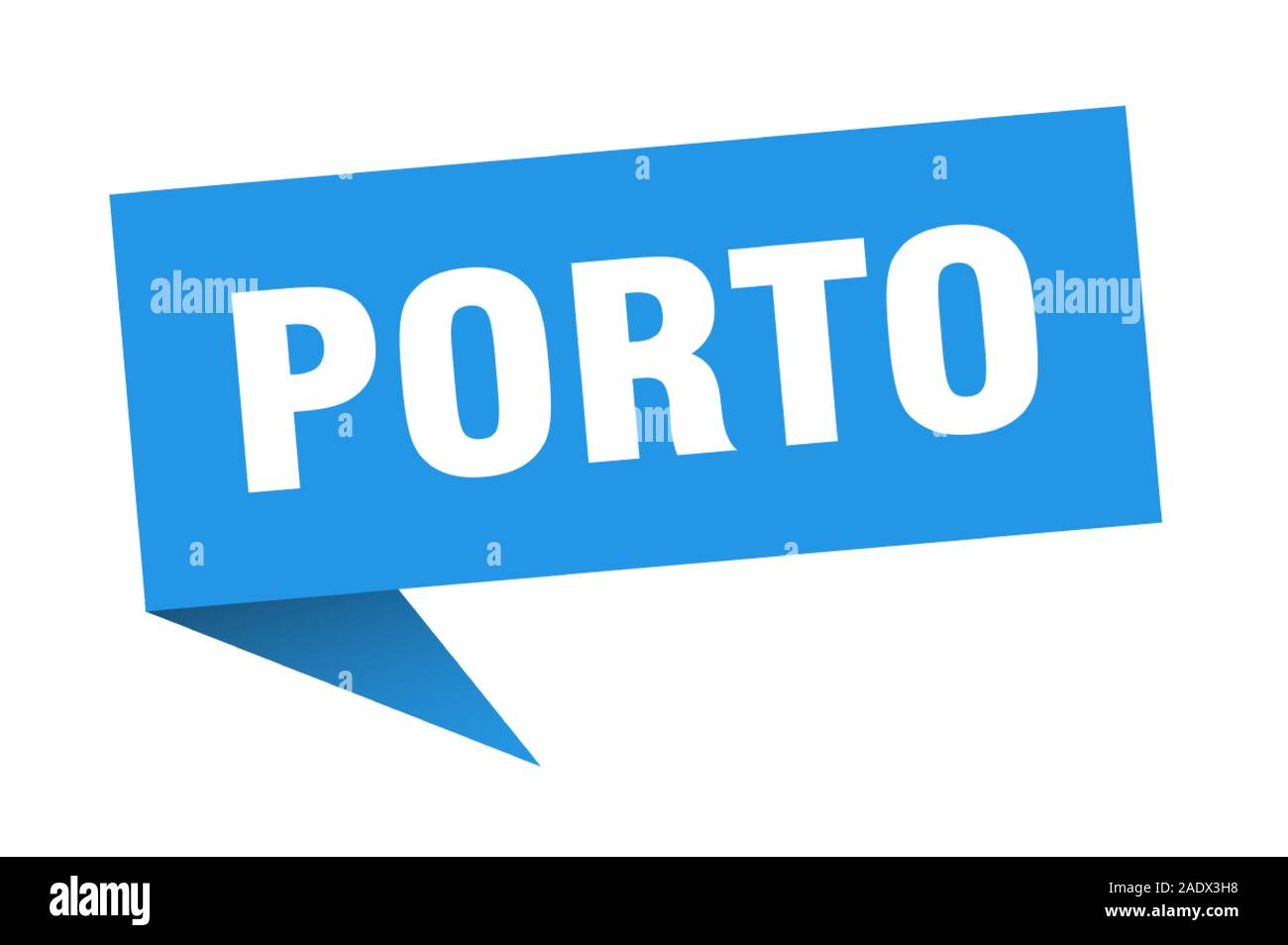 Porto sticker. Blue Porto signpost pointer sign Stock Vector Image ...