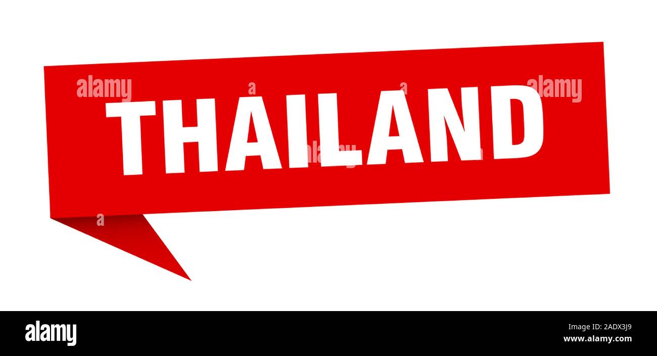Thailand sticker. Red Thailand signpost pointer sign Stock Vector Image ...