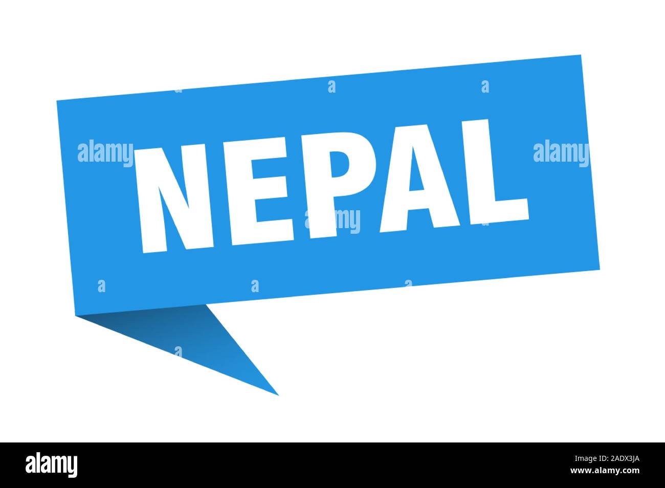 Nepal sticker. Blue Nepal signpost pointer sign Stock Vector Image ...