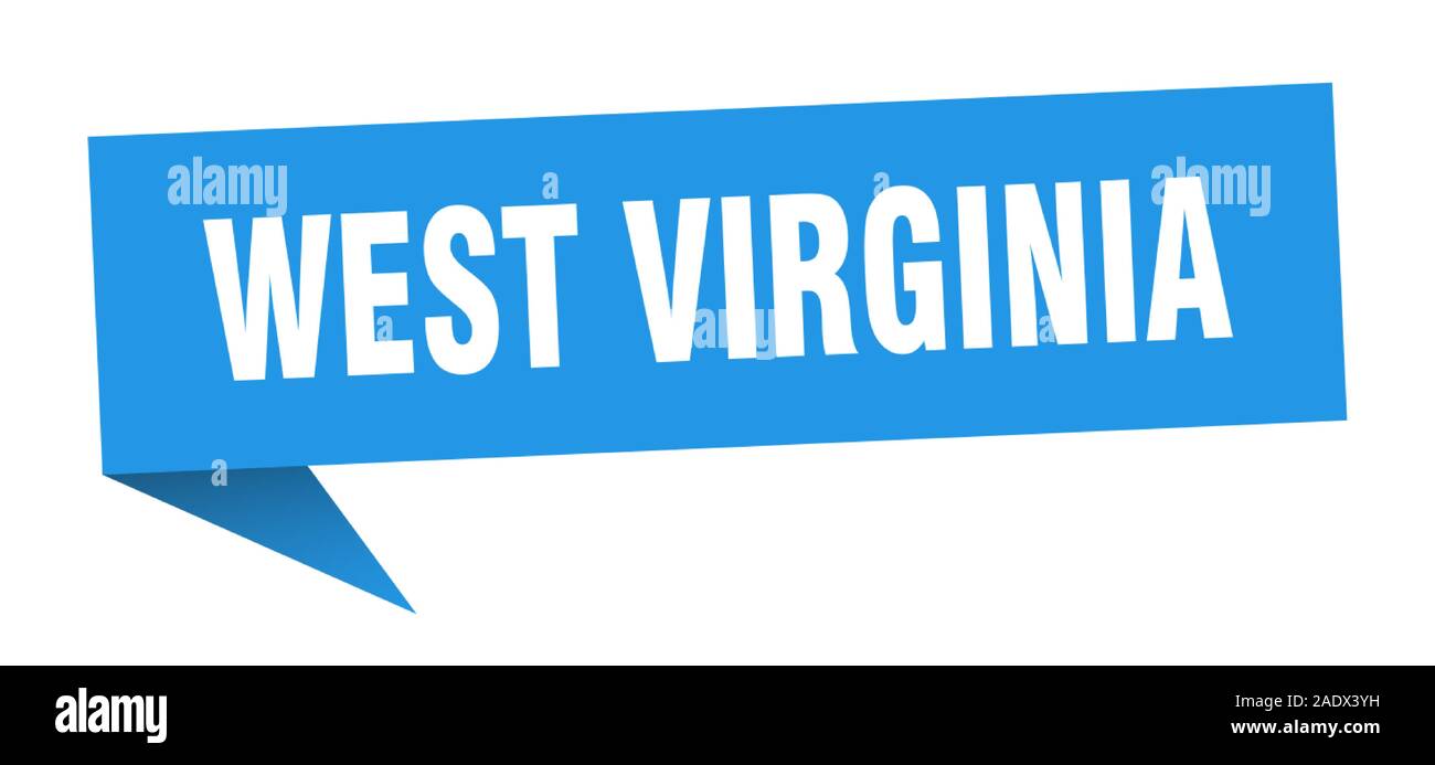 West Virginia sticker. Blue West Virginia signpost pointer sign Stock ...